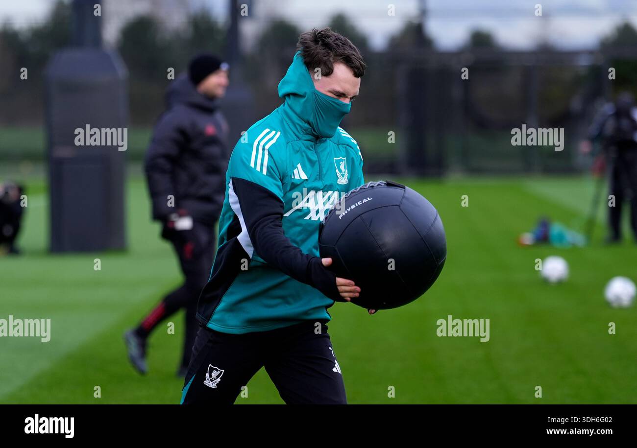 Liverpool's Florian Wirtz during a training session at the AXA Training ...