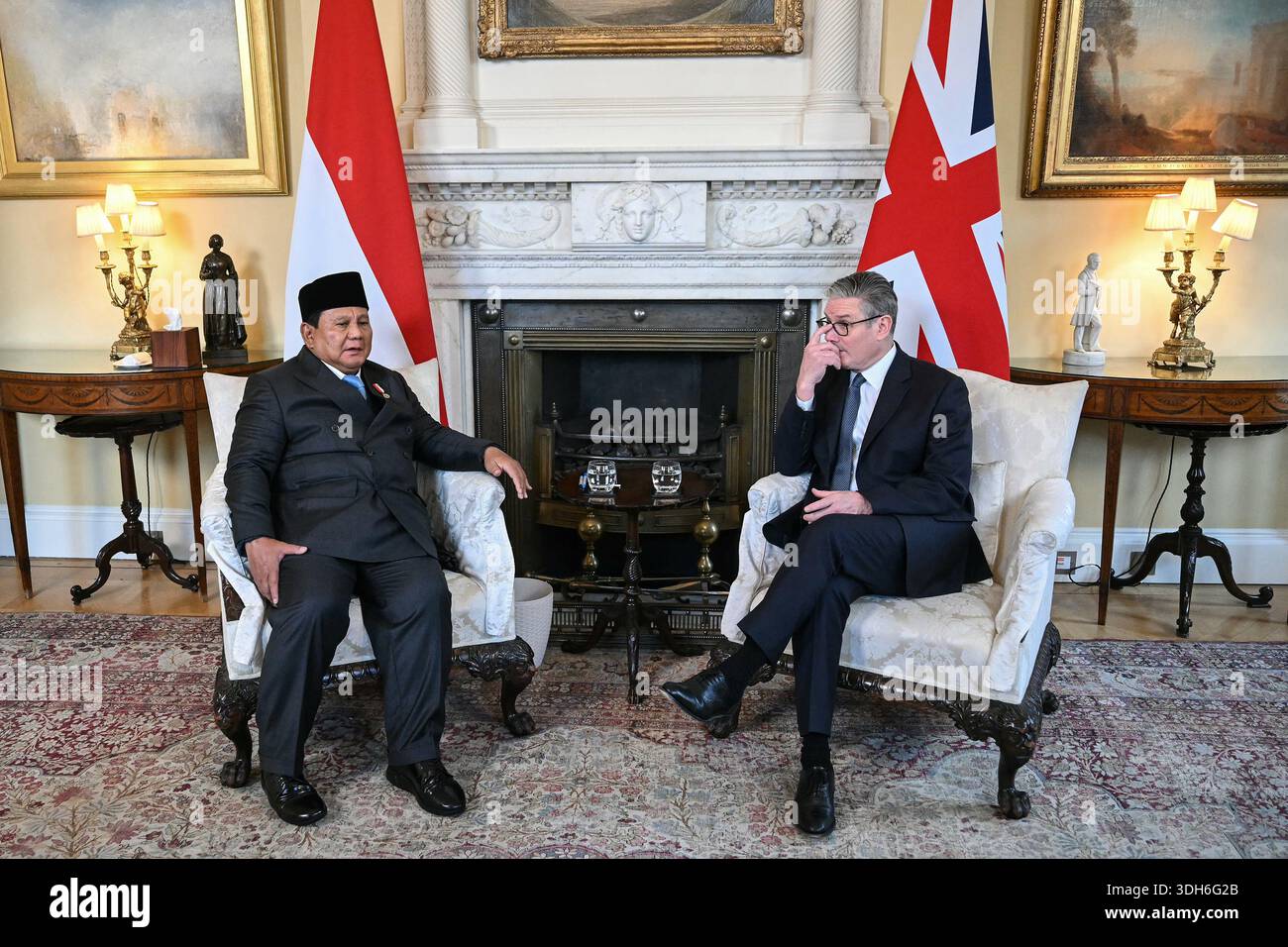 Prime Minister Sir Keir Starmer speaks with the President of Indonesia ...