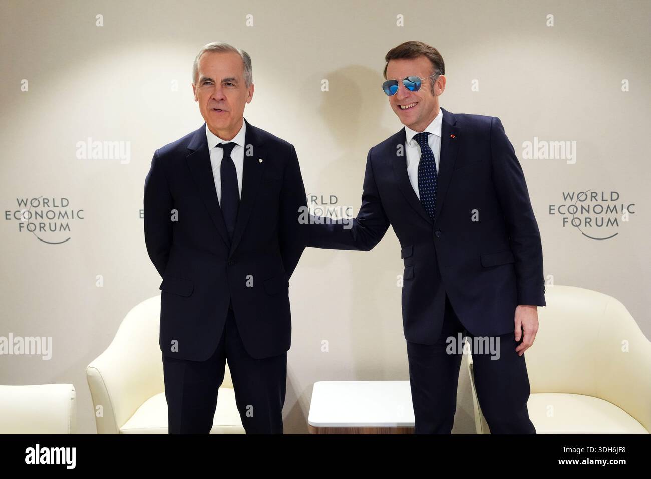 Davos, Switzerland. 20th Jan, 2026. Prime Minister Mark Carney meets ...