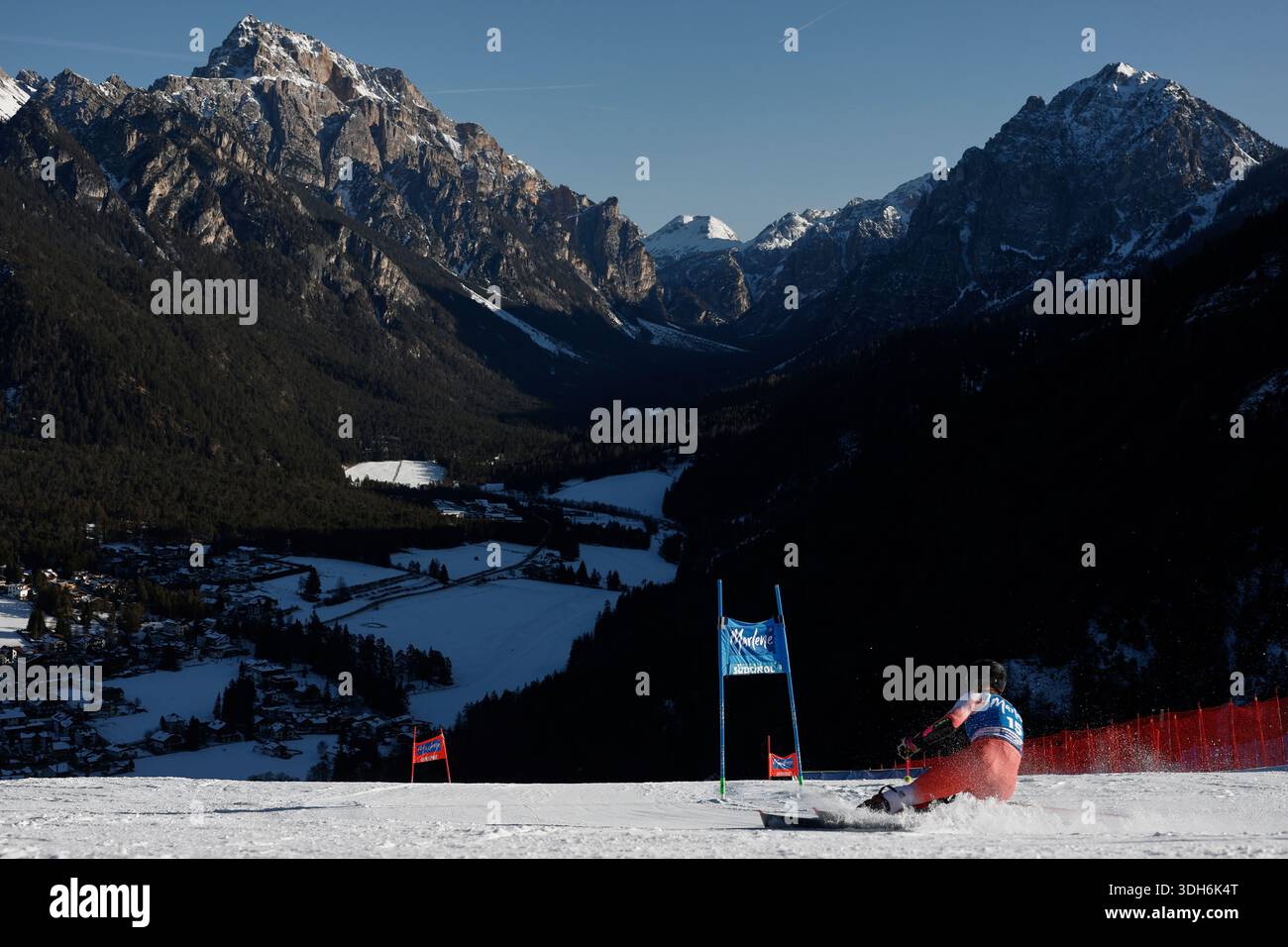 Poland's Maryna Gasienica Daniel speeds down the course during a women ...