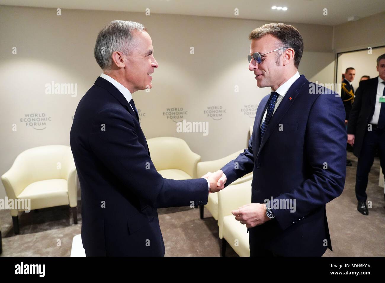 Davos, Switzerland. 20th Jan, 2026. Prime Minister Mark Carney meets ...