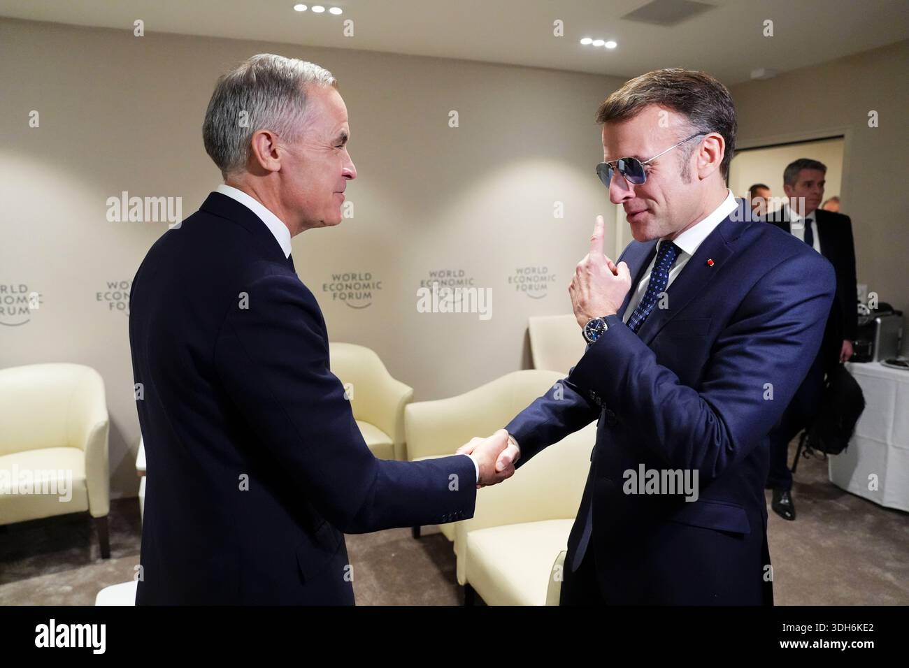 Davos, Switzerland. 20th Jan, 2026. Prime Minister Mark Carney meets ...