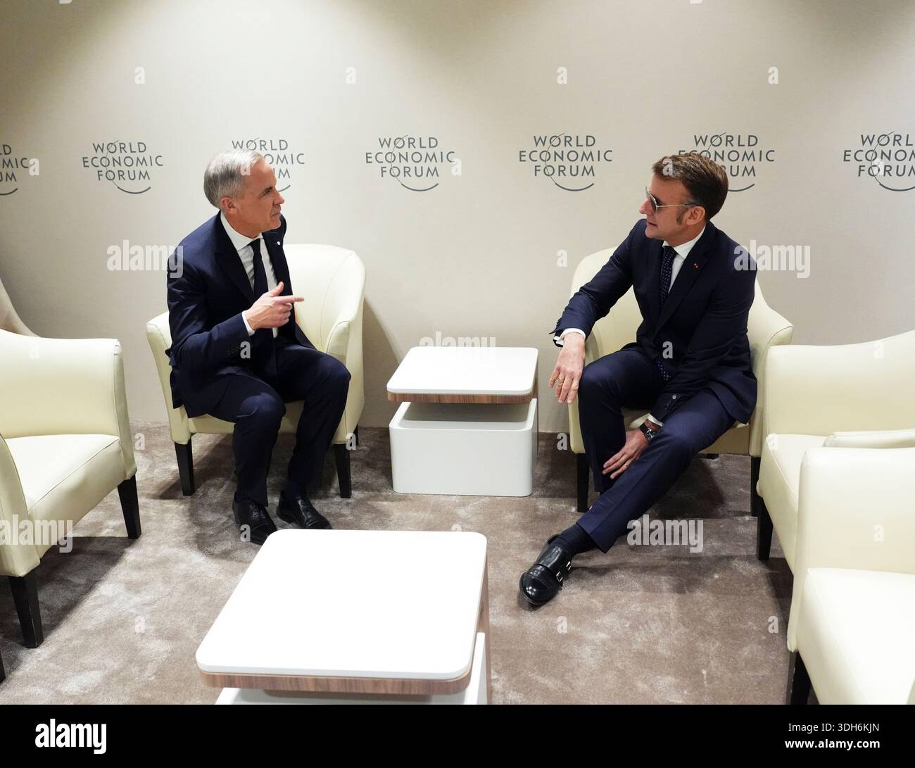 Davos, Switzerland. 20th Jan, 2026. Prime Minister Mark Carney meets ...