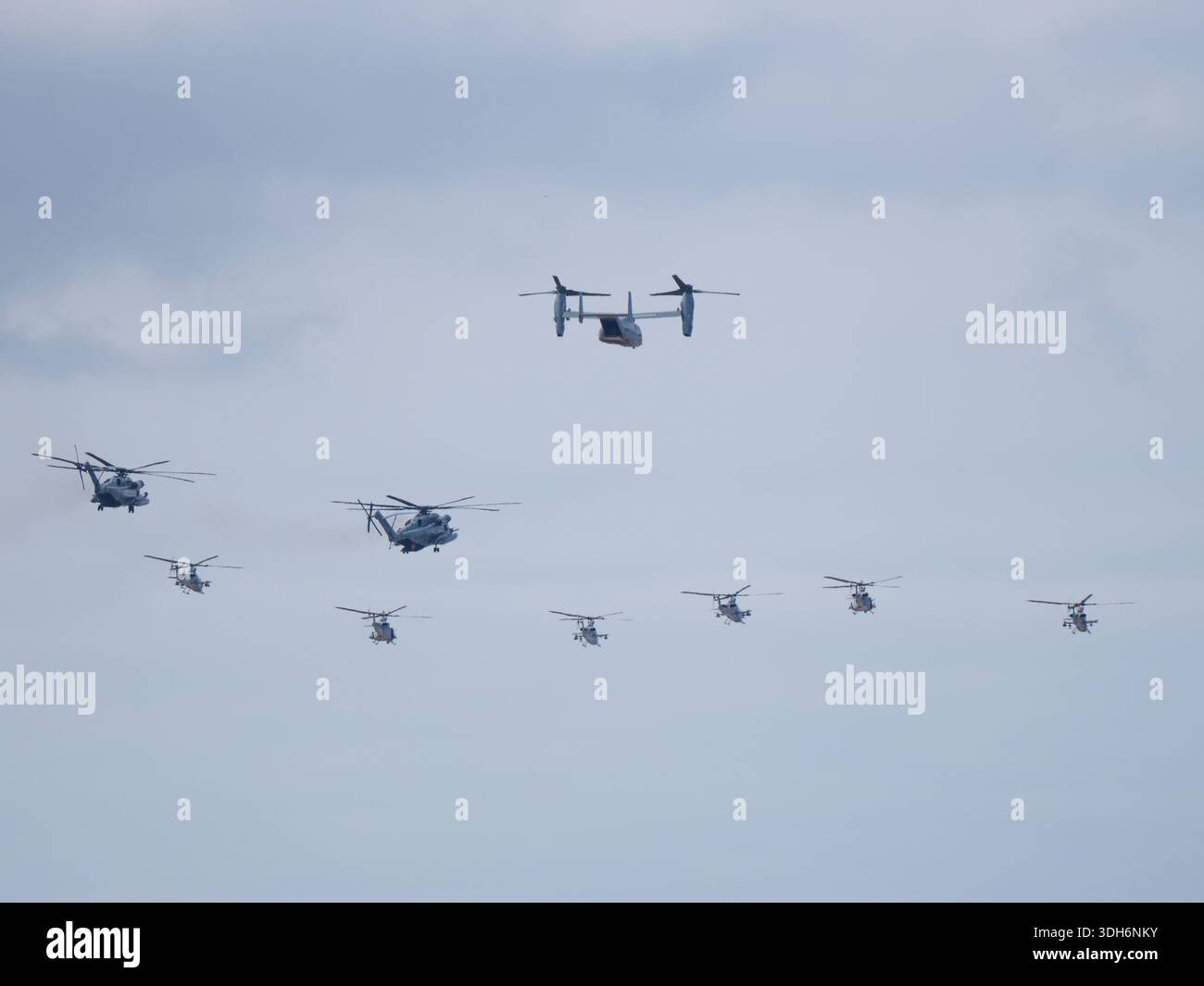 Massive MAGTF Aircraft Formation Flyover Stock Photo - Alamy