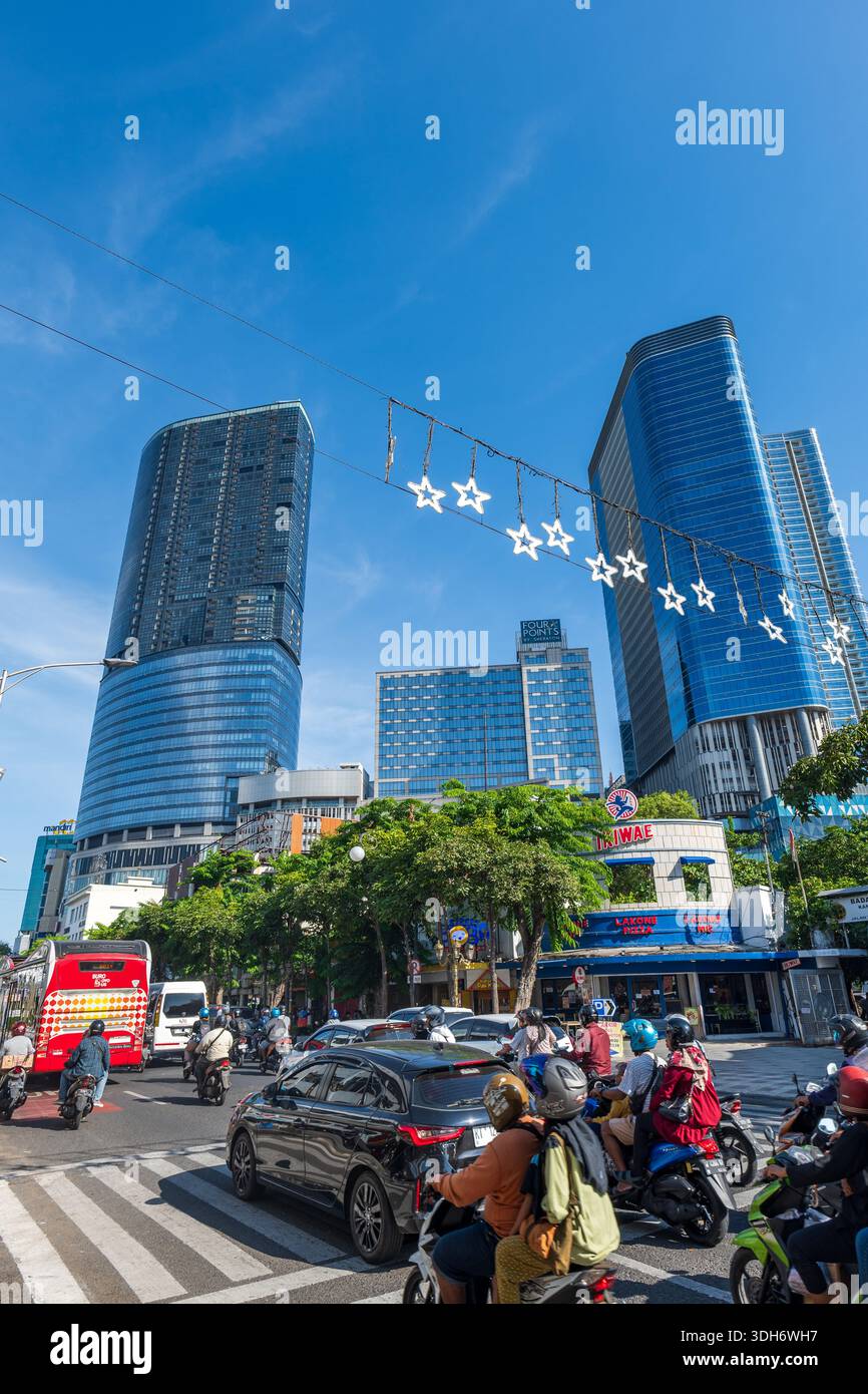 Surabaya, Indonesia - 07.19.2023: Surabaya downtown area cityscape with ...