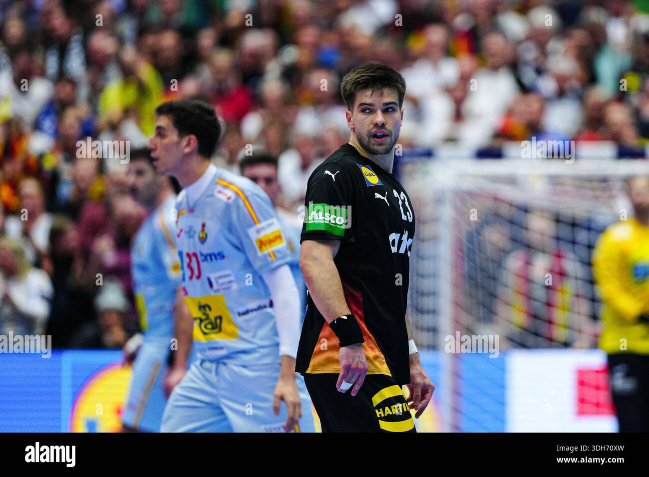 Renars Uscins (Deutschland, #23) DEN, Deutschland vs. Spanien, Handball ...