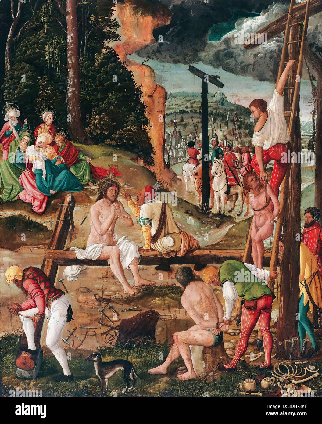 Lucas Cranach the Elder, Preparation of the Cross with Christ resting ...