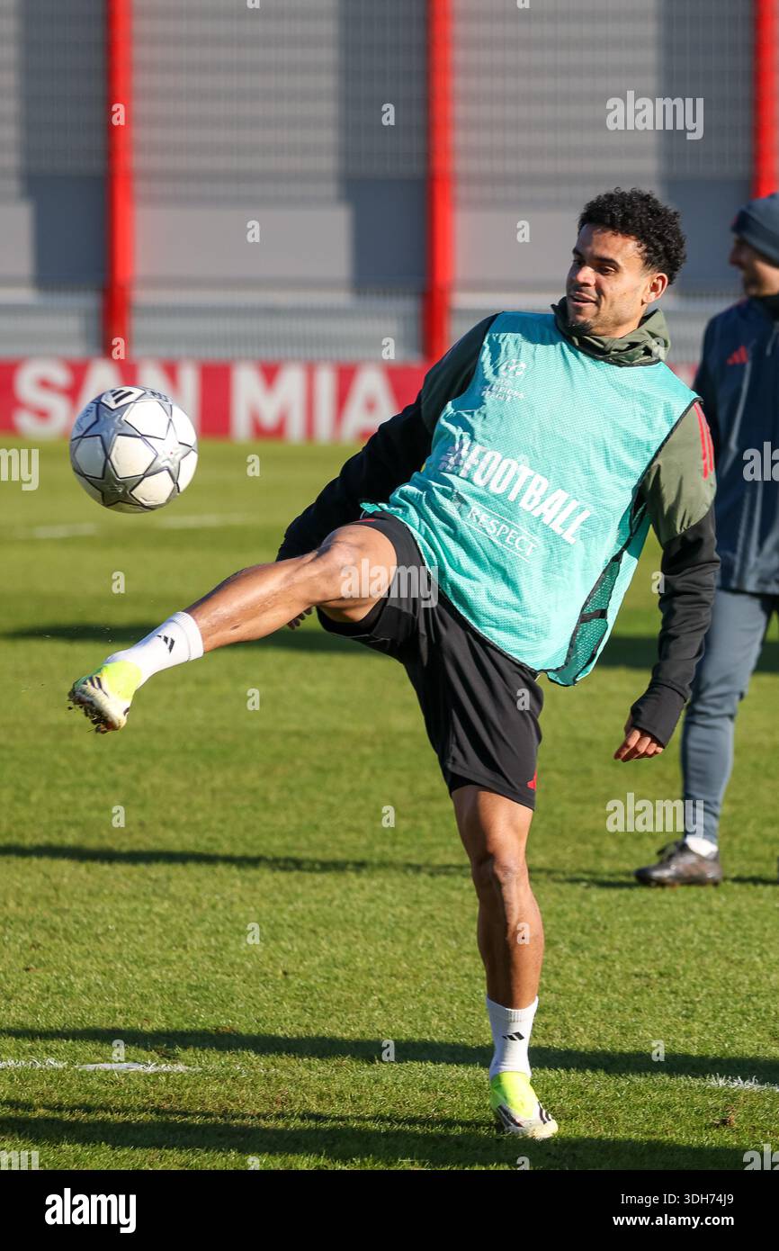 Luis Diaz (FC FC Bayern Munich, #14) with ball, GER, final training, FC ...