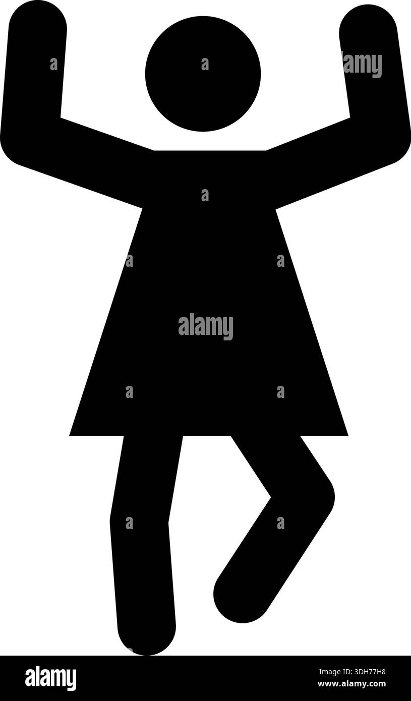 Cheerful female person posing Stock Vector Images - Alamy