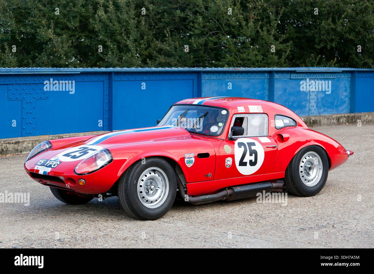 A Red, 1958, Owen Special, Race Car, being demonstrated at the at the ...