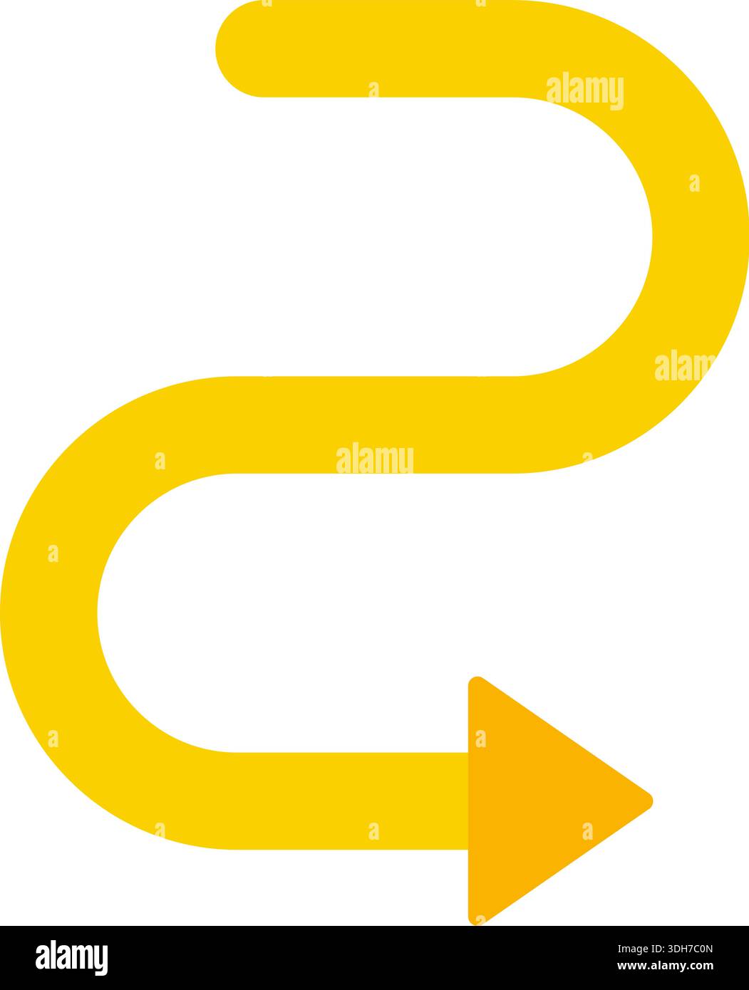 Wavy arrow vector shaped like the letter Stock Vector Image & Art - Alamy