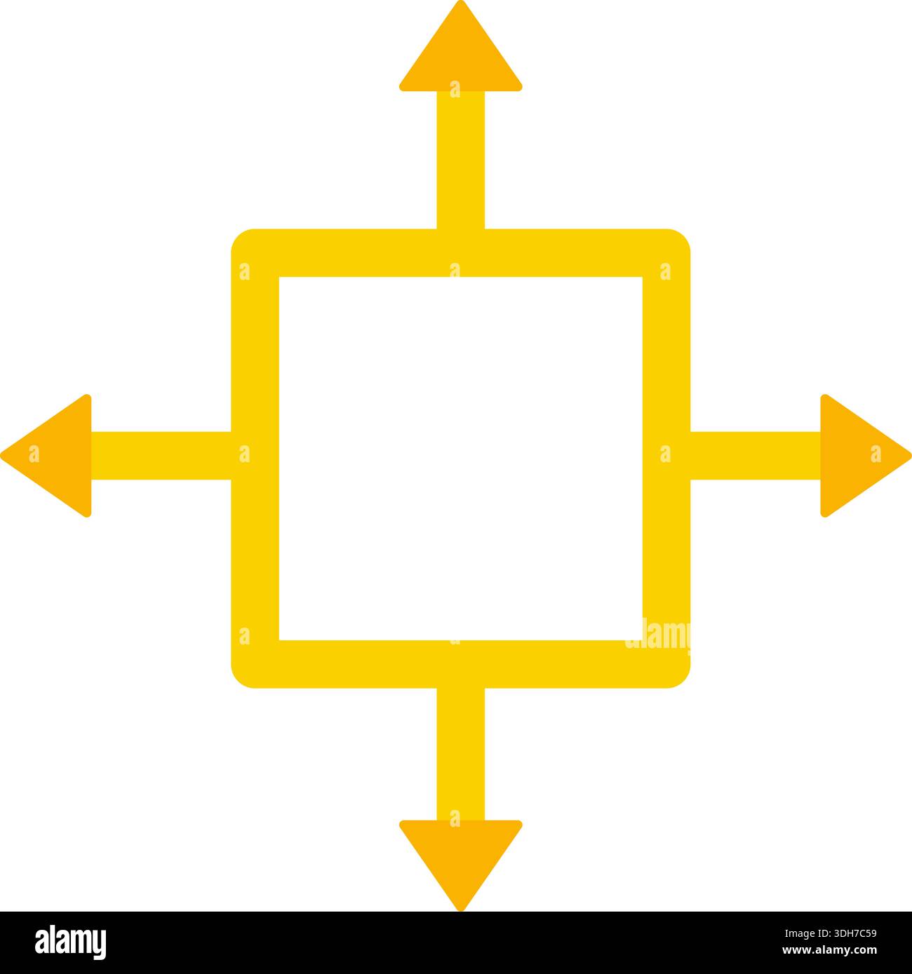 Square shape with four arrows around the edges to indicate movement in ...