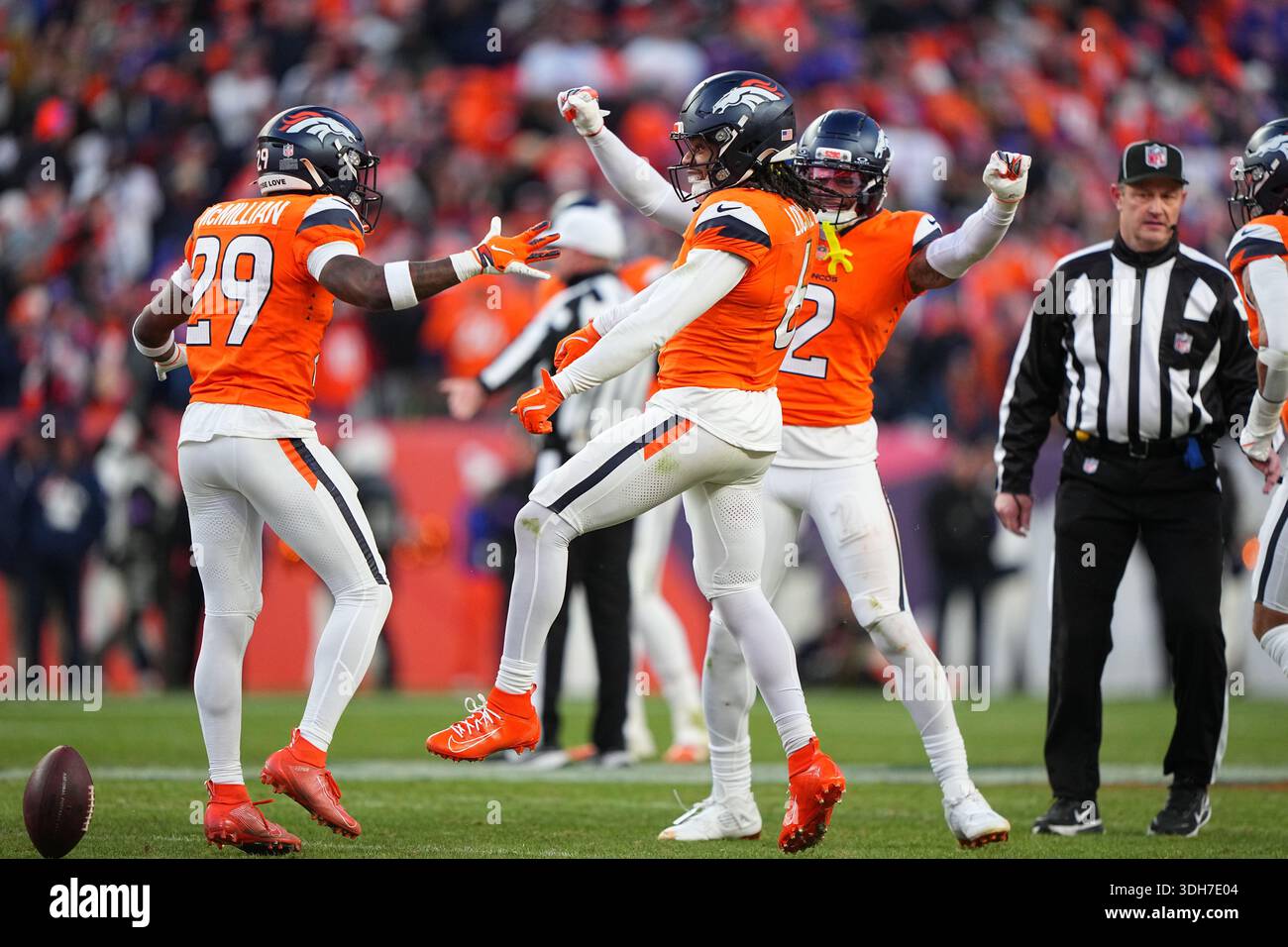 Denver Broncos safety P.J. Locke (6) celebrates his interception with ...