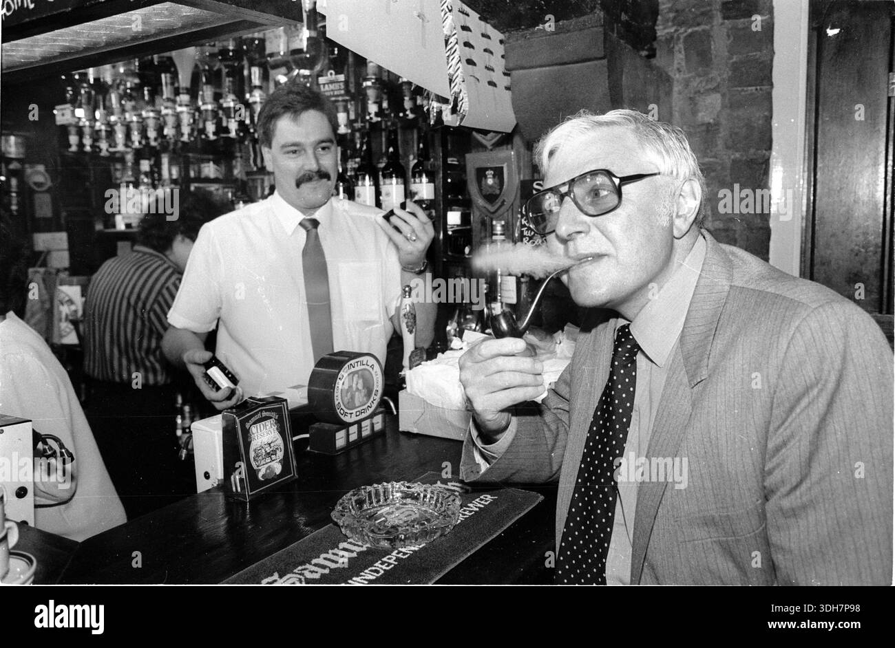 Man in english pub Black and White Stock Photos & Images - Alamy