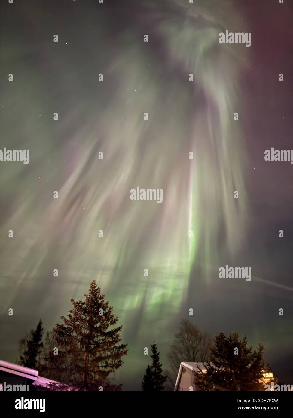 The northern lights illuminate the sky in Anchorage, Alaska, Tuesday ...