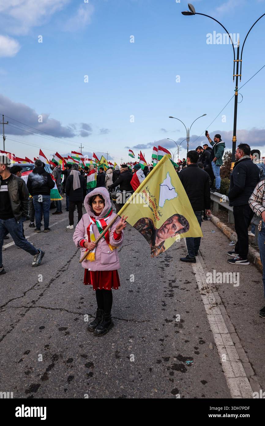Mass demonstrations swept through Erbil as a diverse crowd of women ...