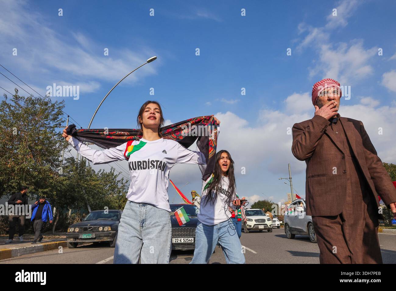 Mass demonstrations swept through Erbil as a diverse crowd of women ...