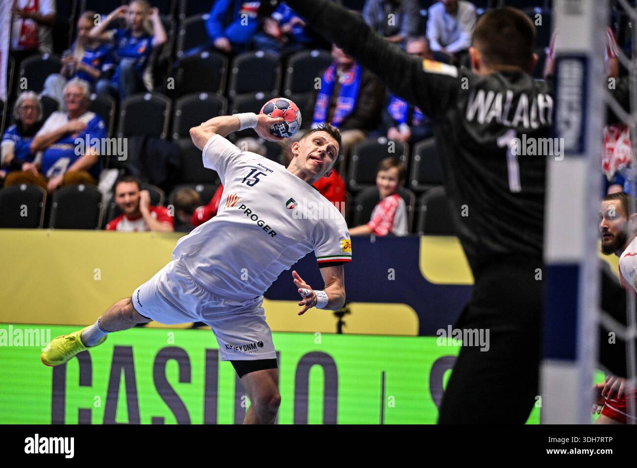 Kristianstad, Sweden. 20th Jan, 2026. Poland vs Italy, Handball match ...