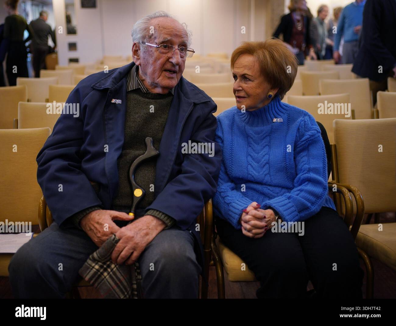 Ivor Perl and Mala Tribich attending the Association of Jewish Refugees ...