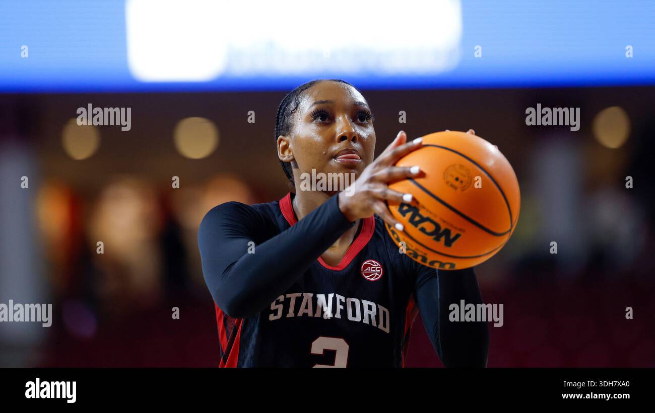 Stanford guard Hailee Swain (2) shoots during the first half of an NCAA ...
