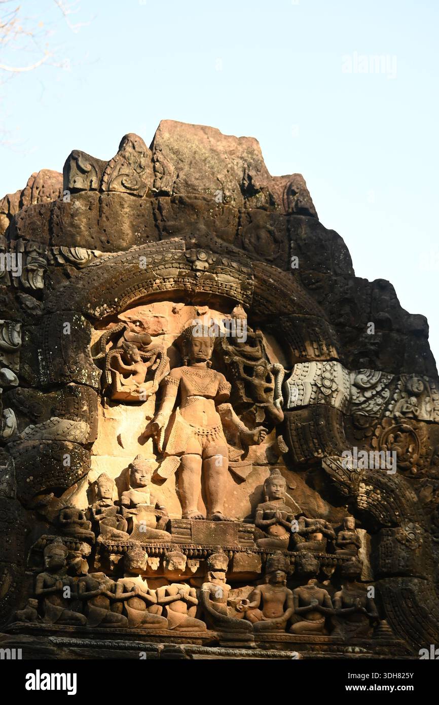 The impressive ruins of the Ta Prohm temple near Angkor Wat in Siem ...