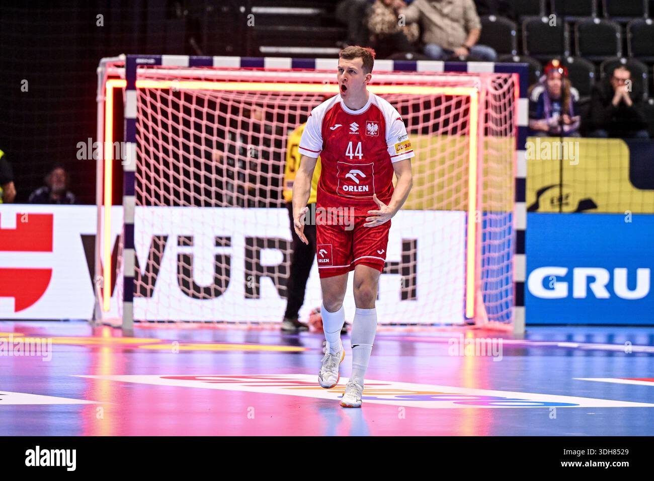 Kristianstad, Sweden. 20th Jan, 2026. Poland vs Italy, Handball match ...