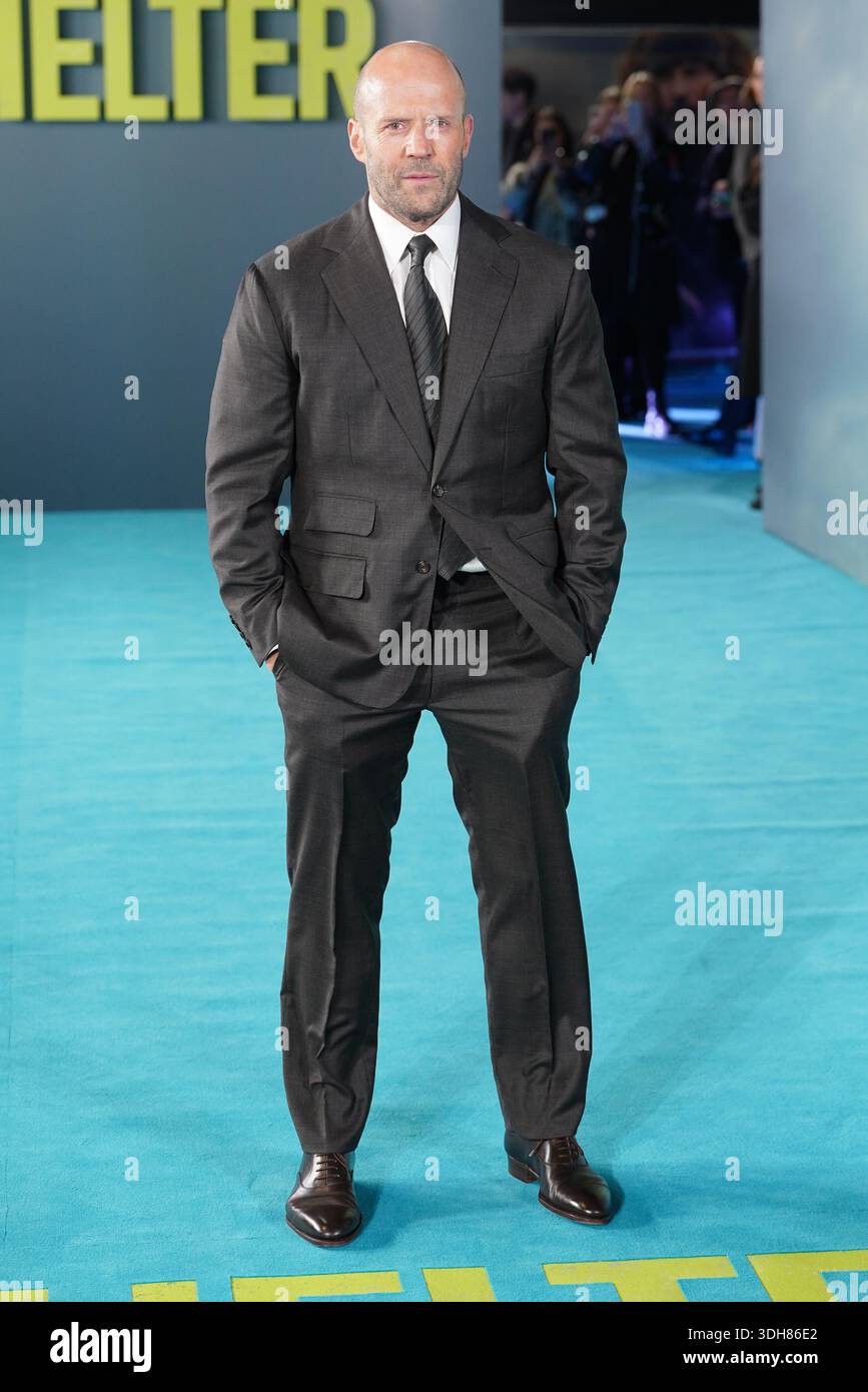 Jason Statham attends the premiere of Shelter, at Cineworld Leicester ...