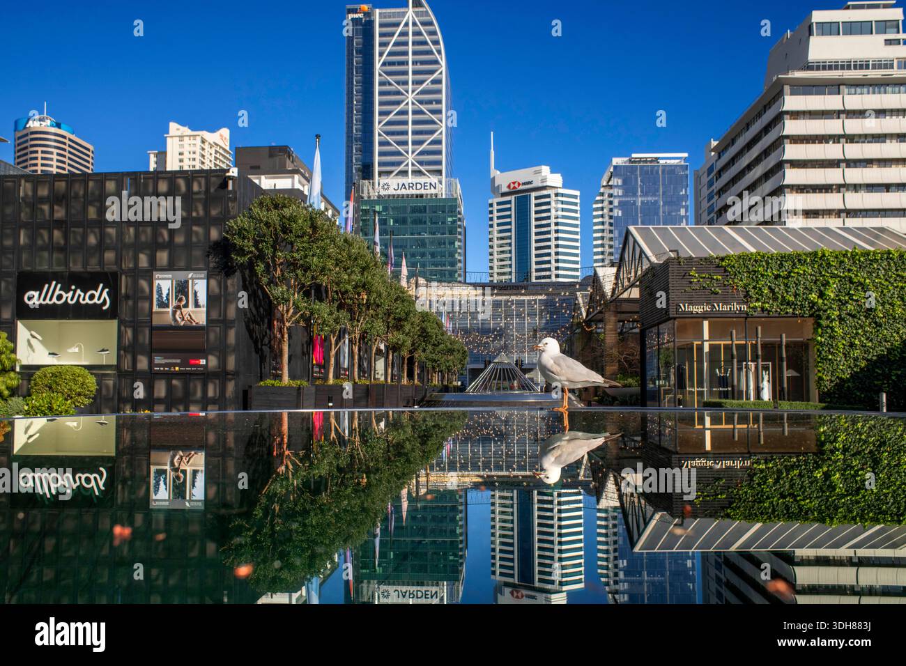 Shopping in Takutai Square in Auckland, Zew Zealand. The Peddle Thorpe ...