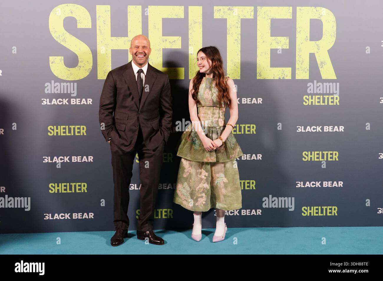 Jason Statham and Bodhi Rae Breathnach (right) attend the premiere of ...