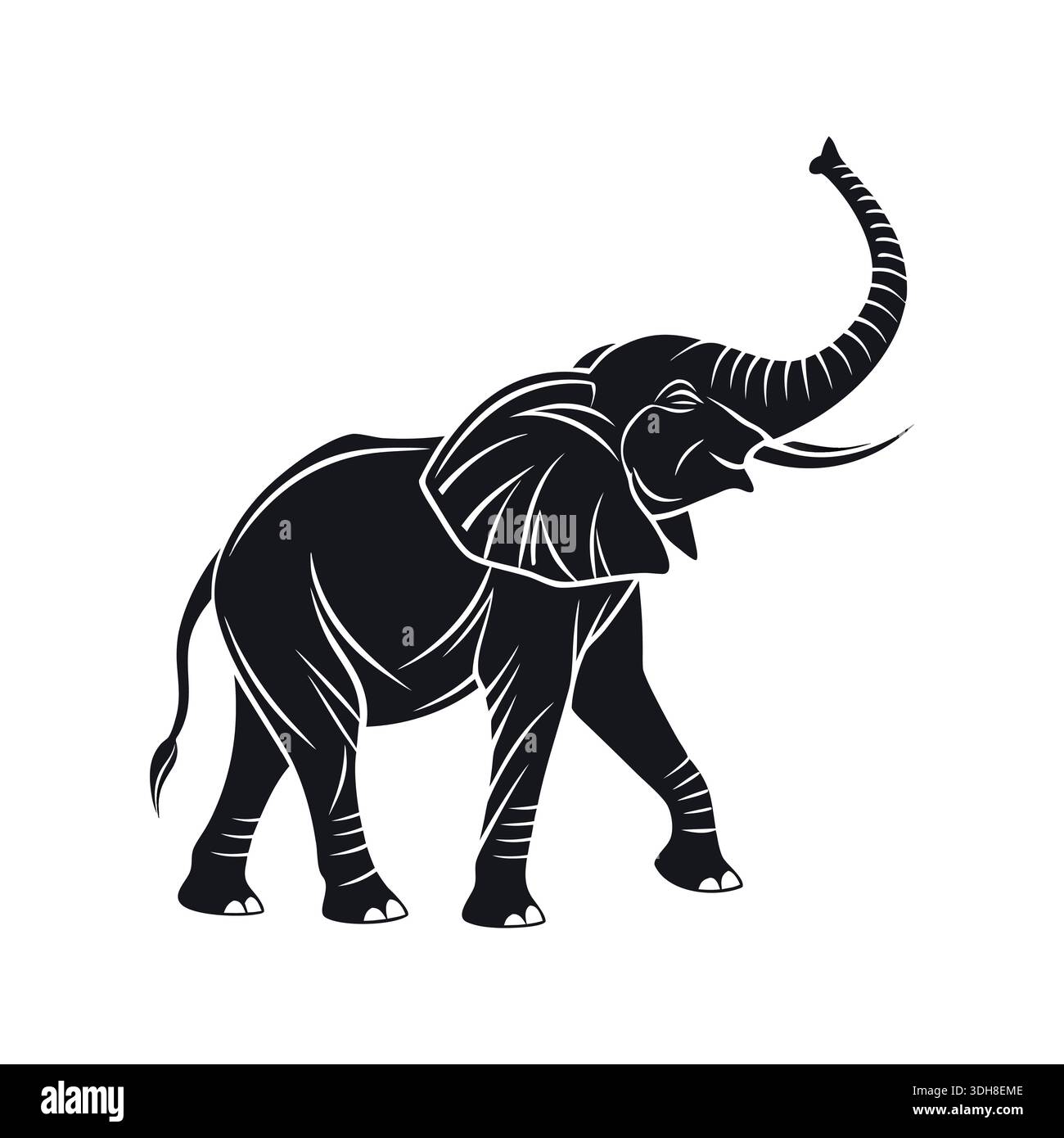 Elephant Silhouette Vector Design Stock Vector Image & Art - Alamy