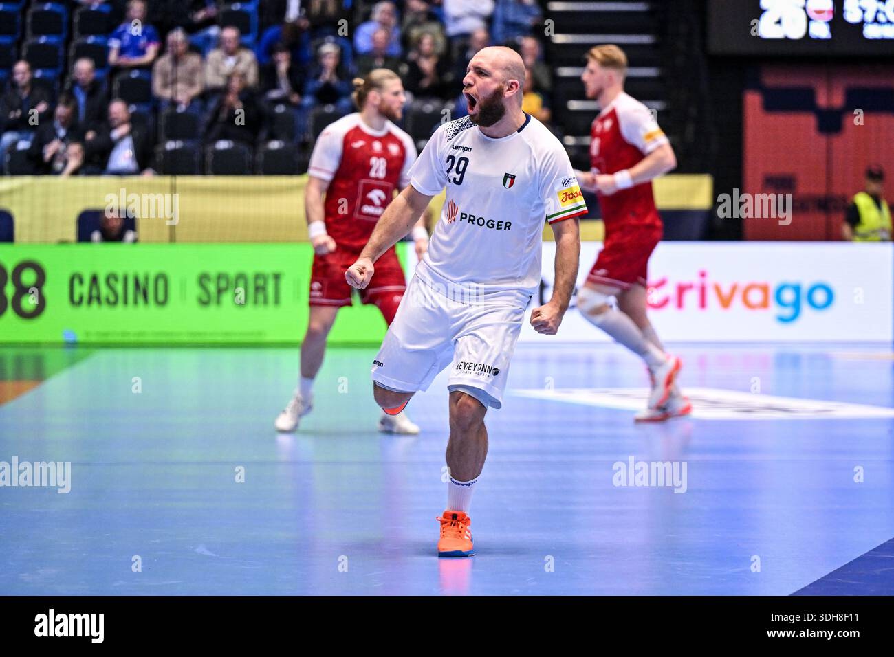 Jeremi Pirani of Italy during Men's EHF Euro 2026 - Poland vs Italy ...