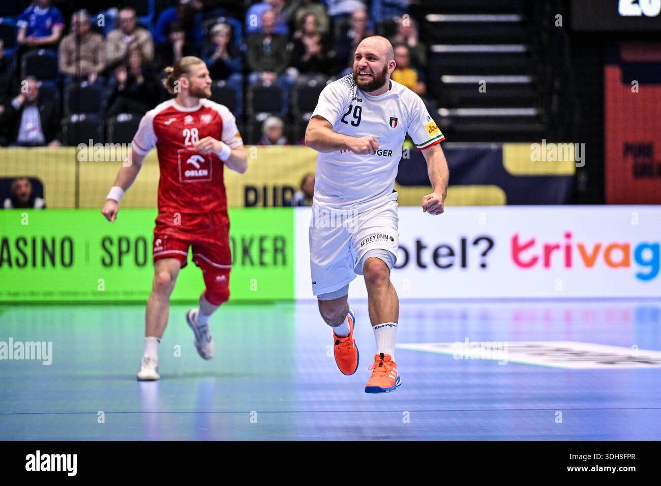 Jeremi Pirani of Italy during Men's EHF Euro 2026 - Poland vs Italy ...