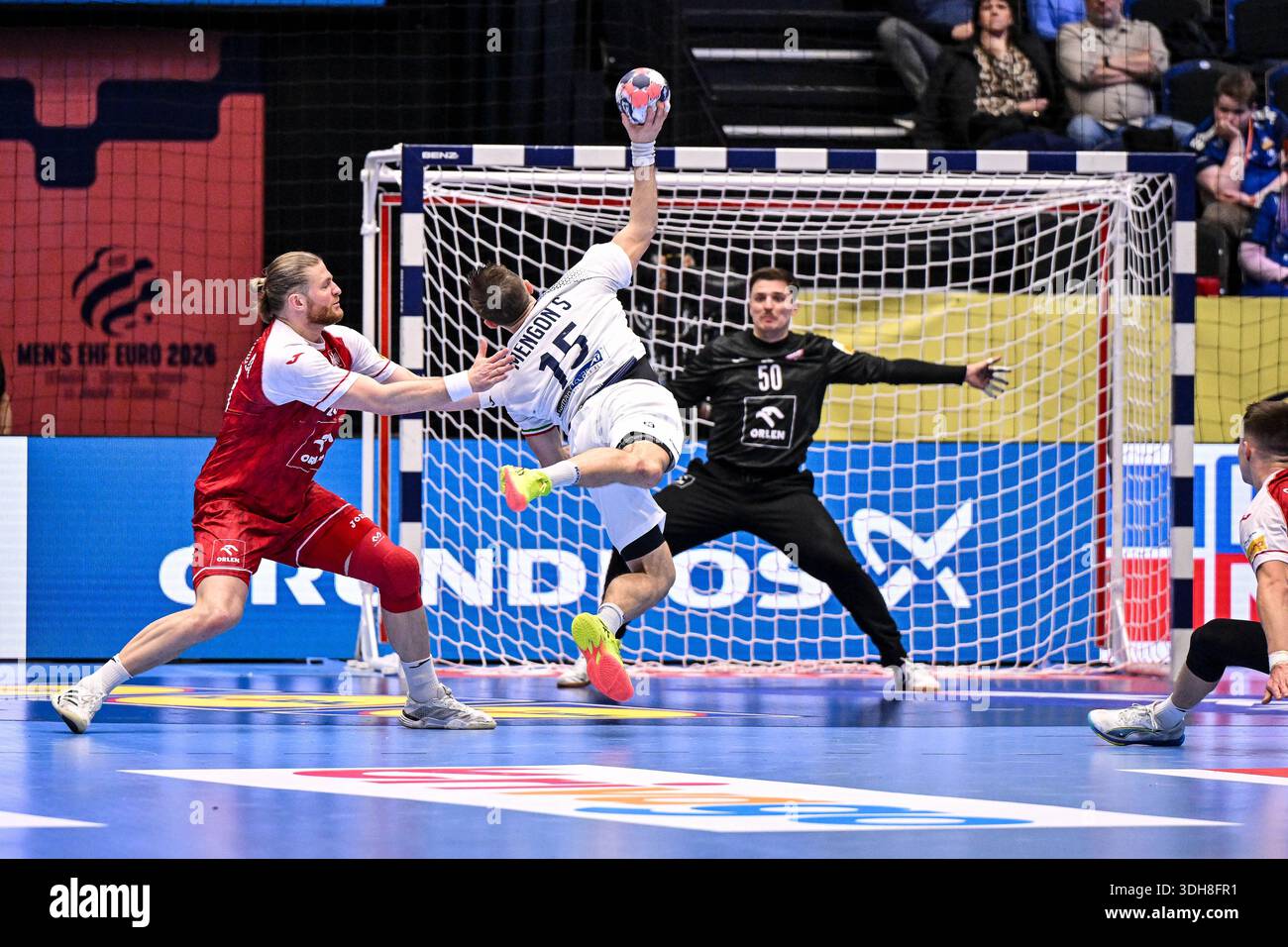 Kristianstad, Sweden. 20th Jan, 2026. Poland vs Italy, Handball match ...