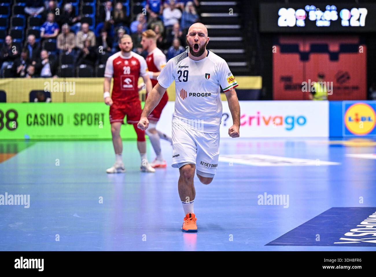 Jeremi Pirani of Italy during Men's EHF Euro 2026 - Poland vs Italy ...