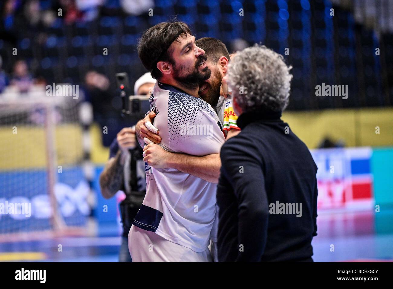 Andrea Parisini of Italy, Davide Bulzamini of Italy during Men's EHF ...