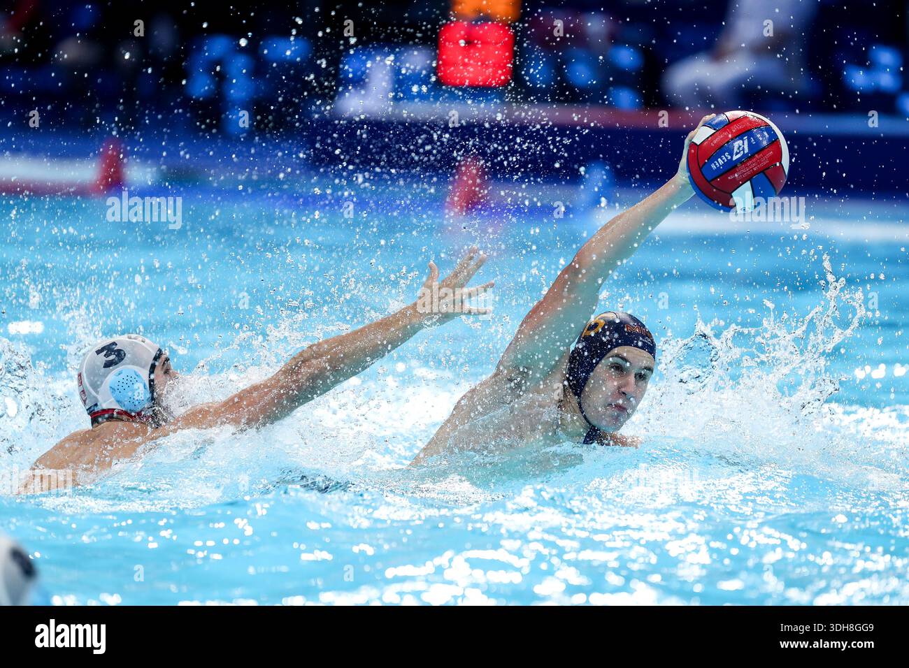 Belgrade, Serbia. 20th Jan, 2026. Strahinja Gojkovic of Montenegro (R ...