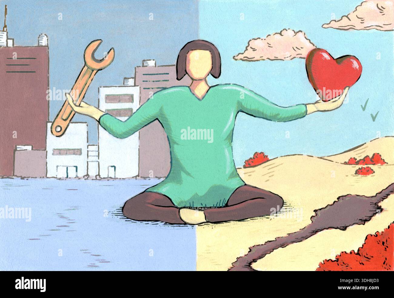 Finding balance between work hi-res stock photography and images - Alamy