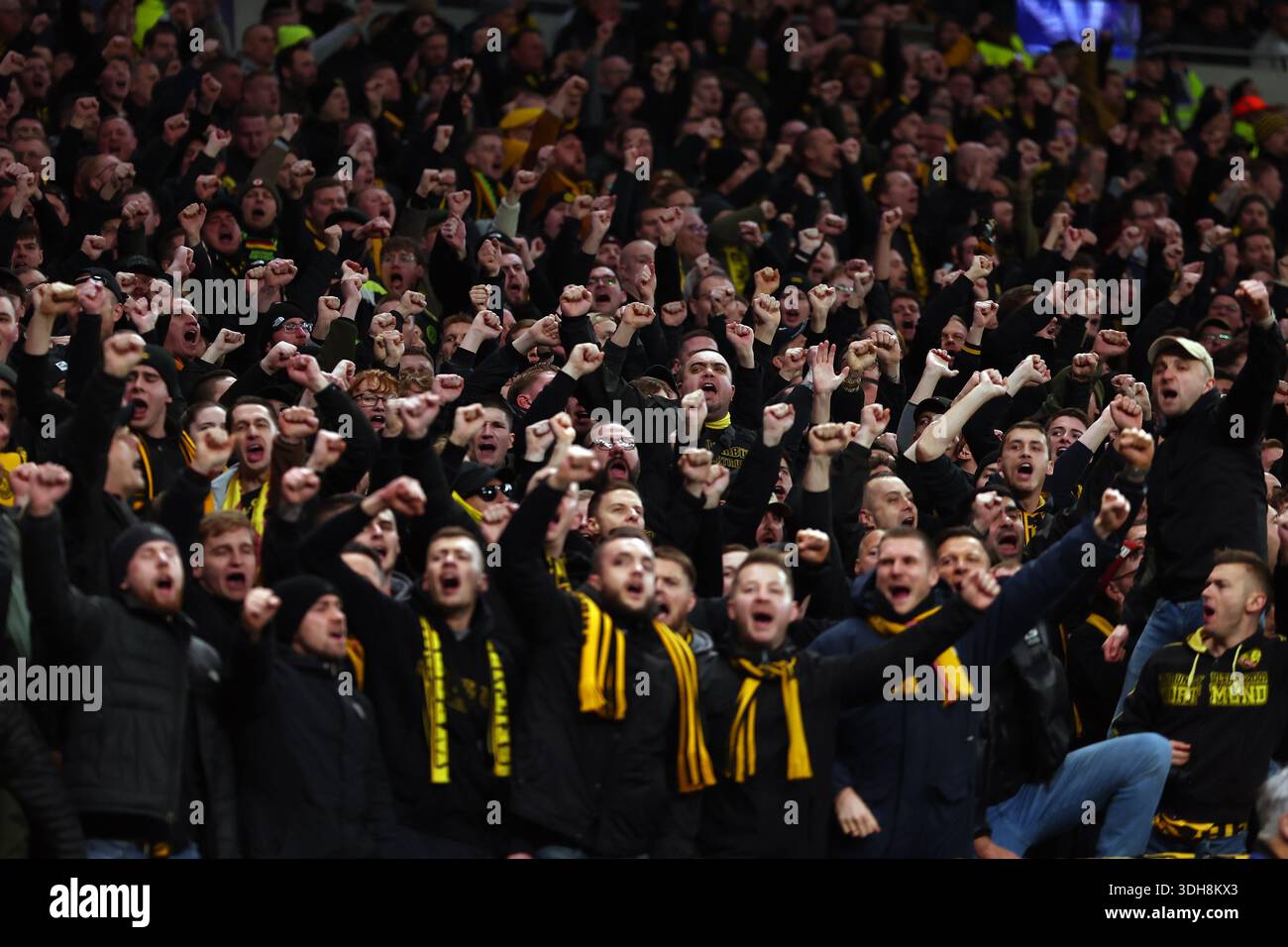 The Borussia Dortmund fans sing - Tottenham Hotspur v Borussia Dortmund ...