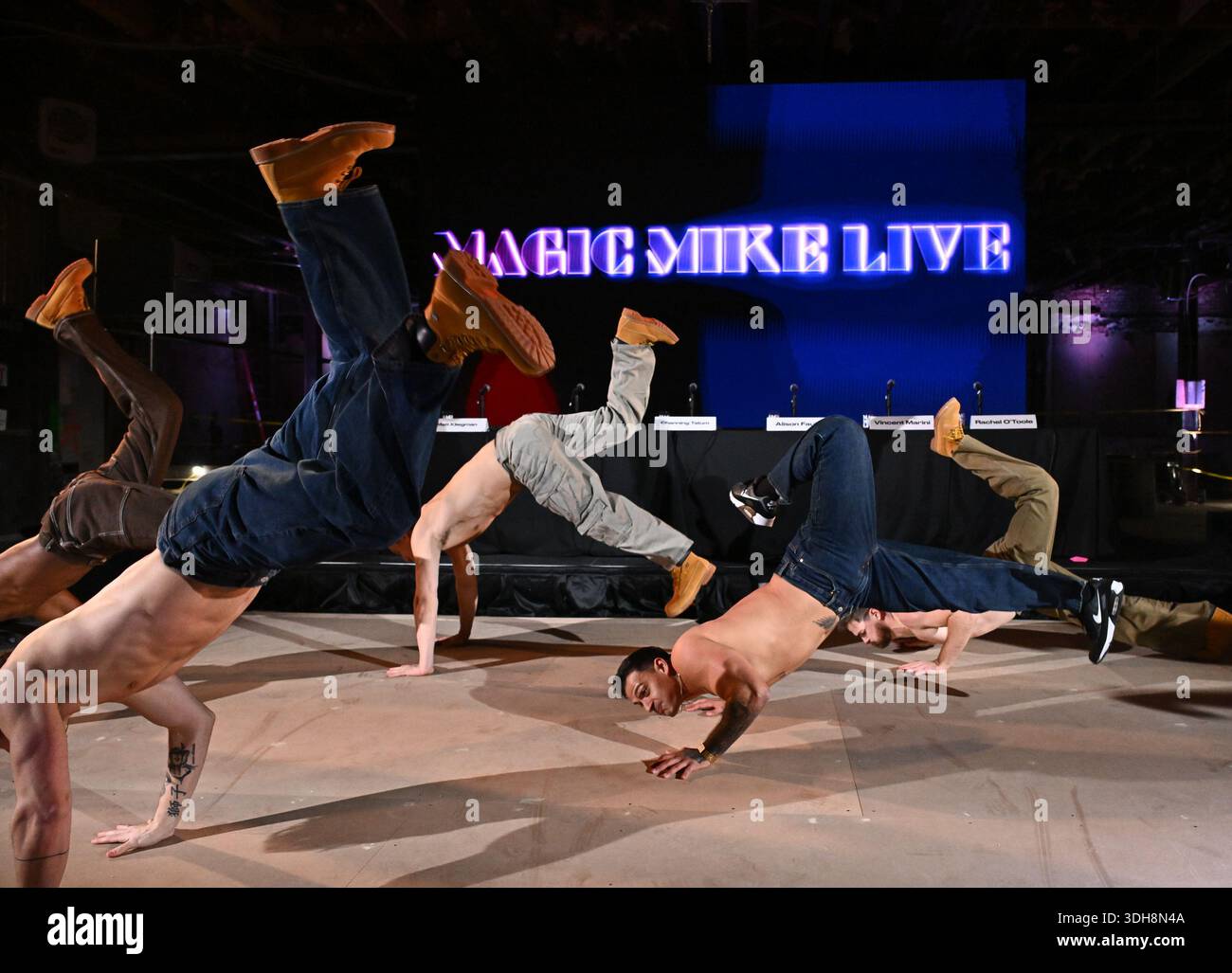 Dancers perform during a "Magic Mike Live" special announcement in the ...