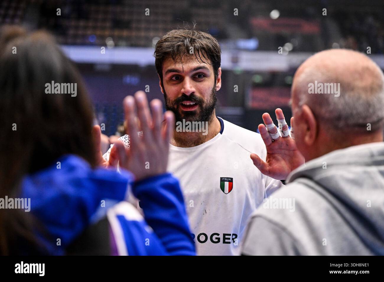 Andrea Parisini of Italy during Men's EHF Euro 2026 - Poland vs Italy ...