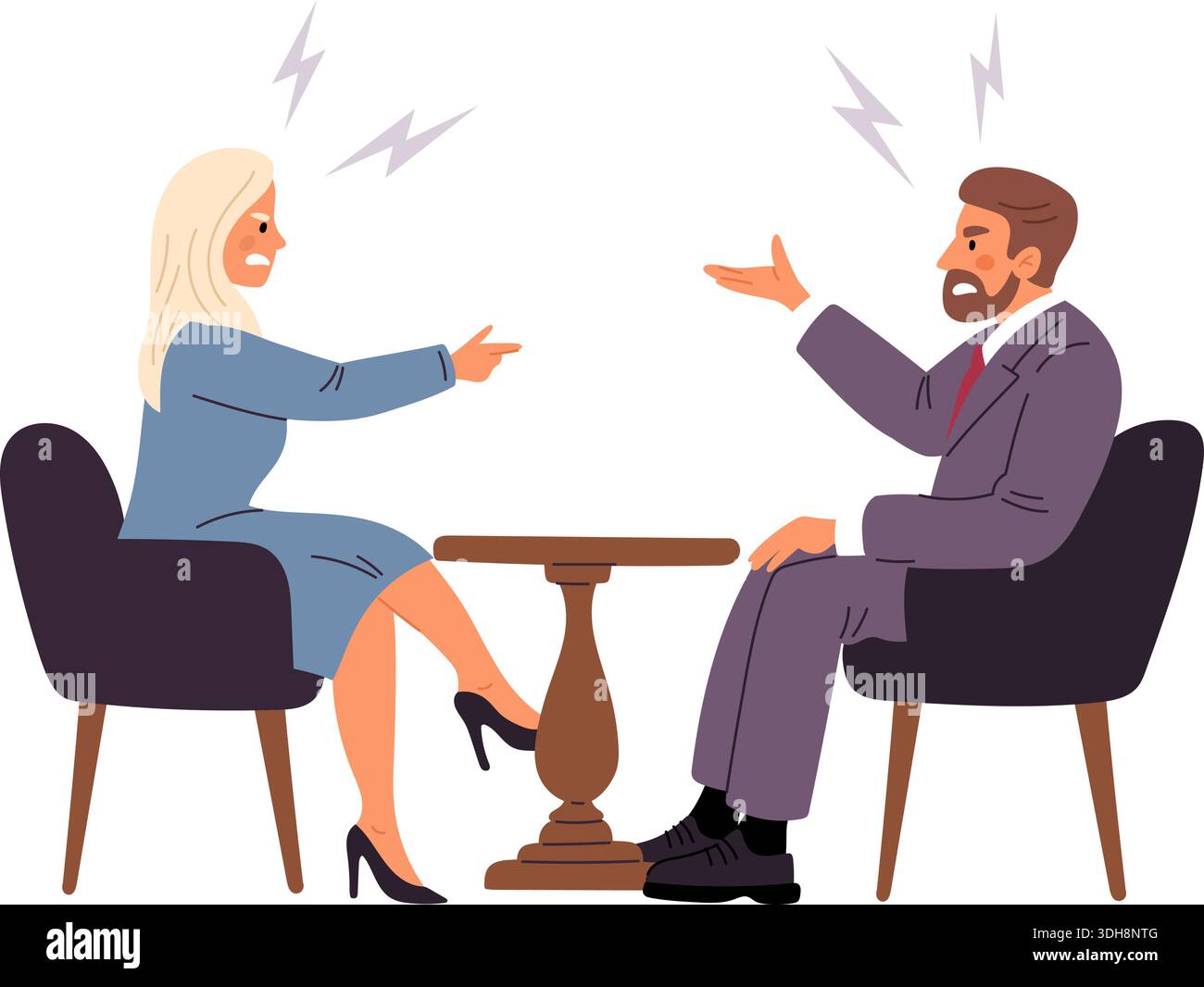Communication furious Stock Vector Images - Alamy