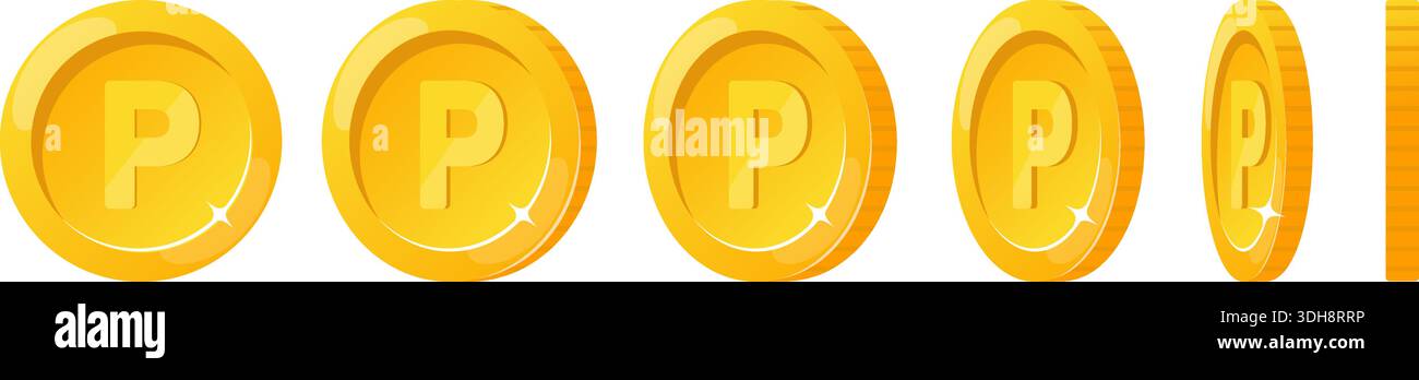 Spinning coin cent Stock Vector Images - Alamy