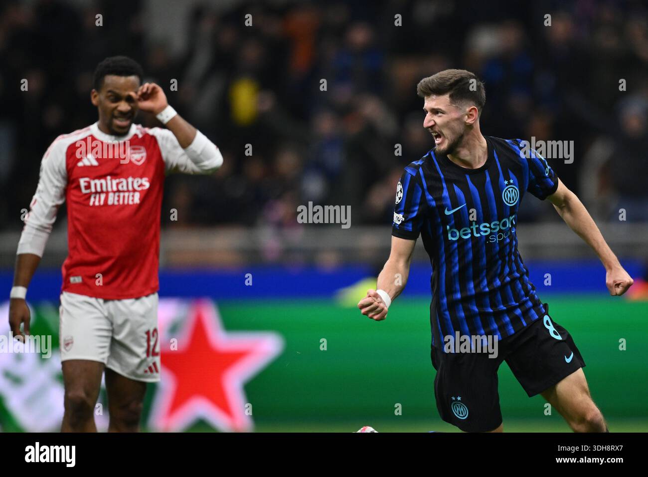 Petar Sucic of F.C. Inter celebrates after scoring the goal of 1-1 ...