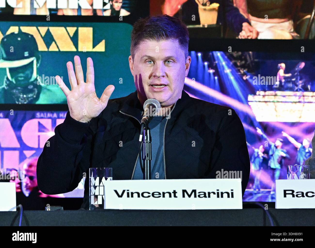 Vincent Marini participates in a "Magic Mike Live" special announcement ...