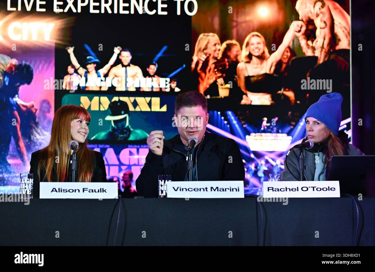 Alison Faulk, left, Vincent Marini and Rachel O'Toole participate in a ...