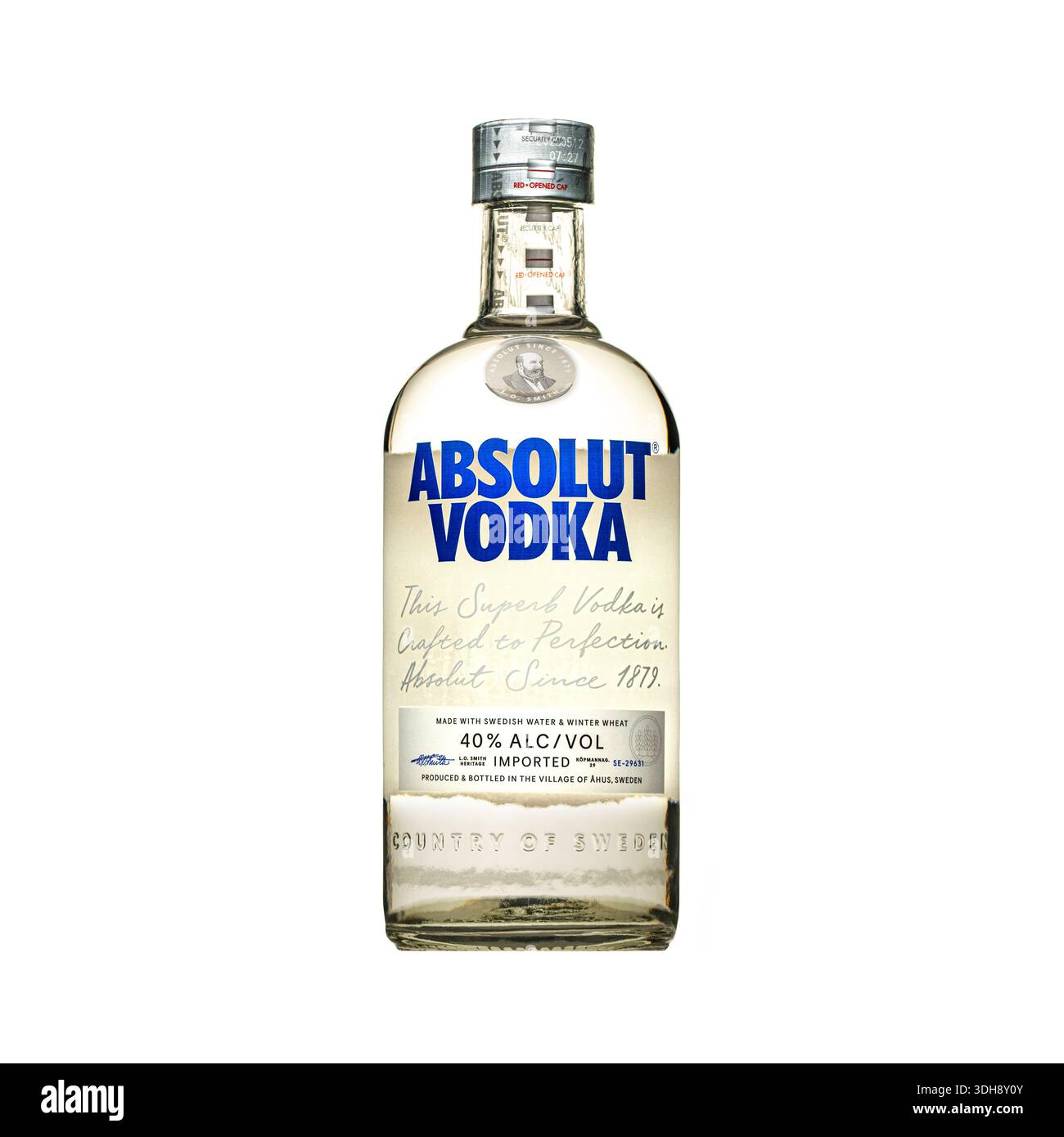 Yerevan Armenia 1.10.2026. A bottle of Absolut Vodka is shown on a ...
