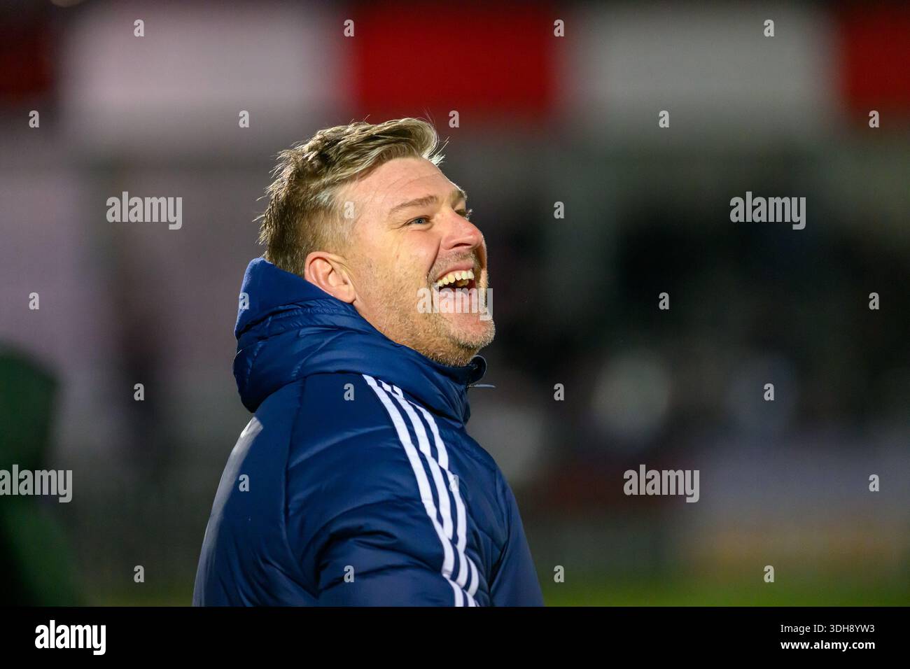 Karl Robinson, Head Coach of Salford City FC during the Emirates FA Cup ...