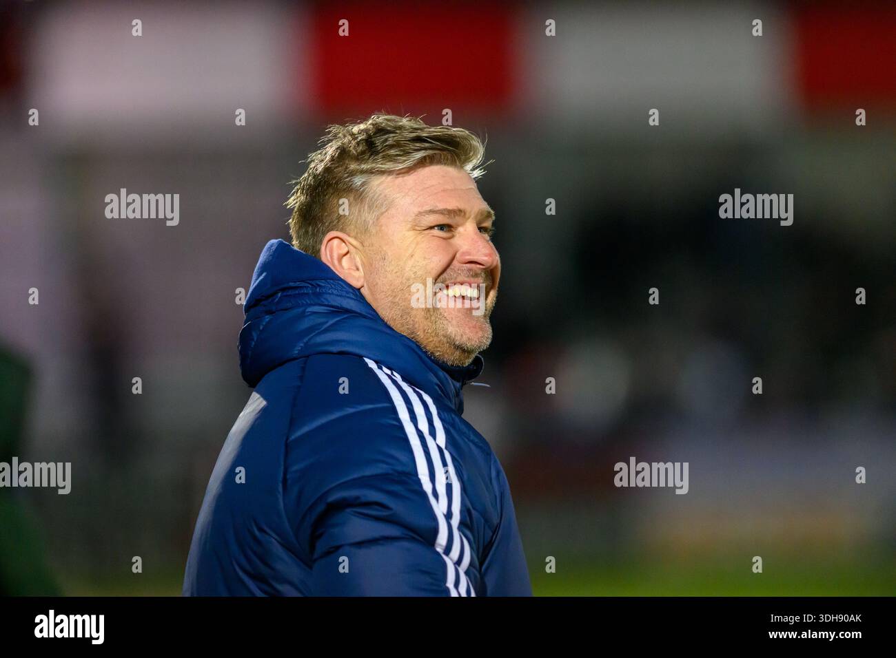 Karl Robinson, Head Coach of Salford City FC during the Emirates FA Cup ...