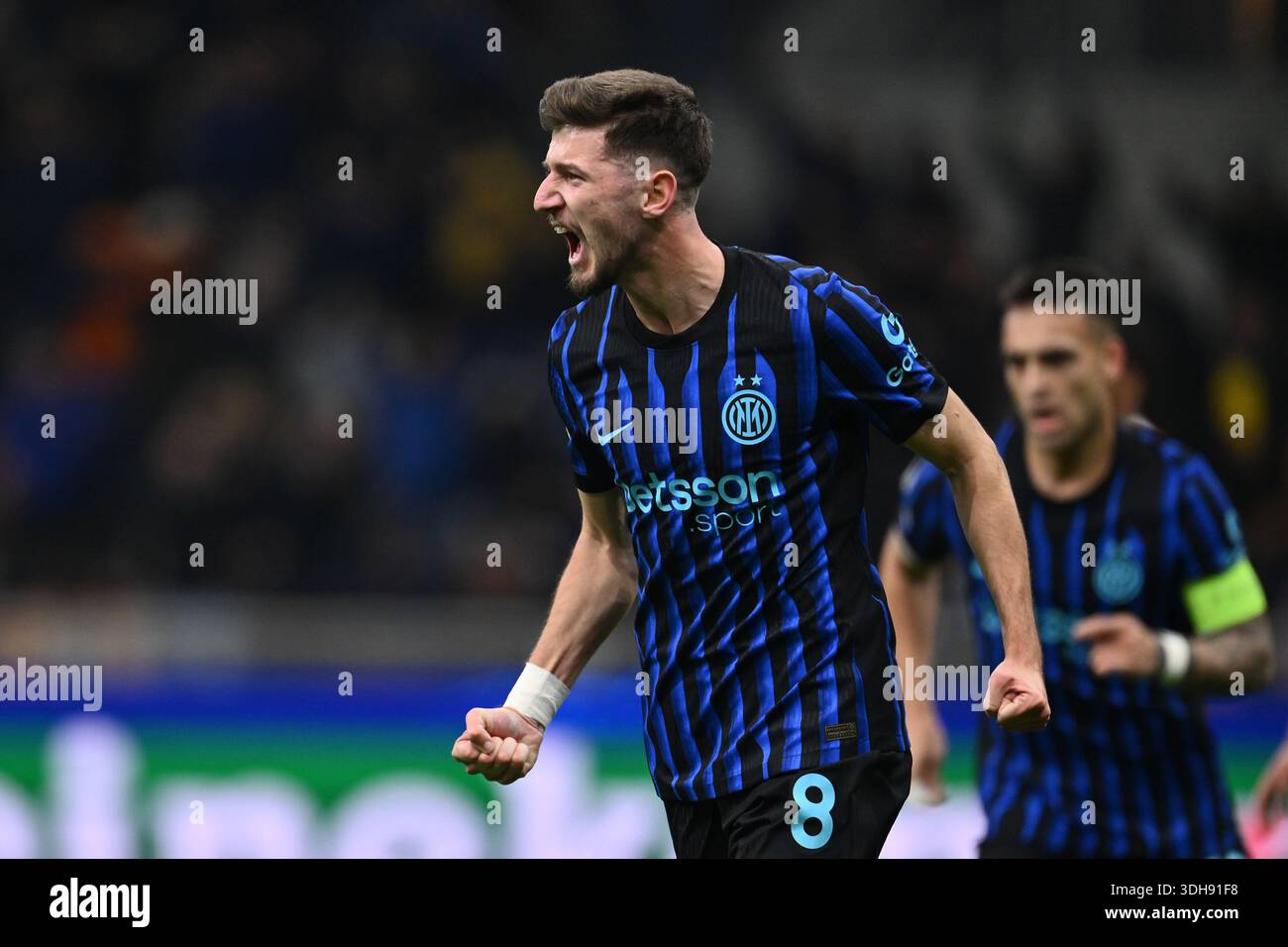 Petar Sucic of F.C. Inter celebrates after scoring the goal of 1-1 ...