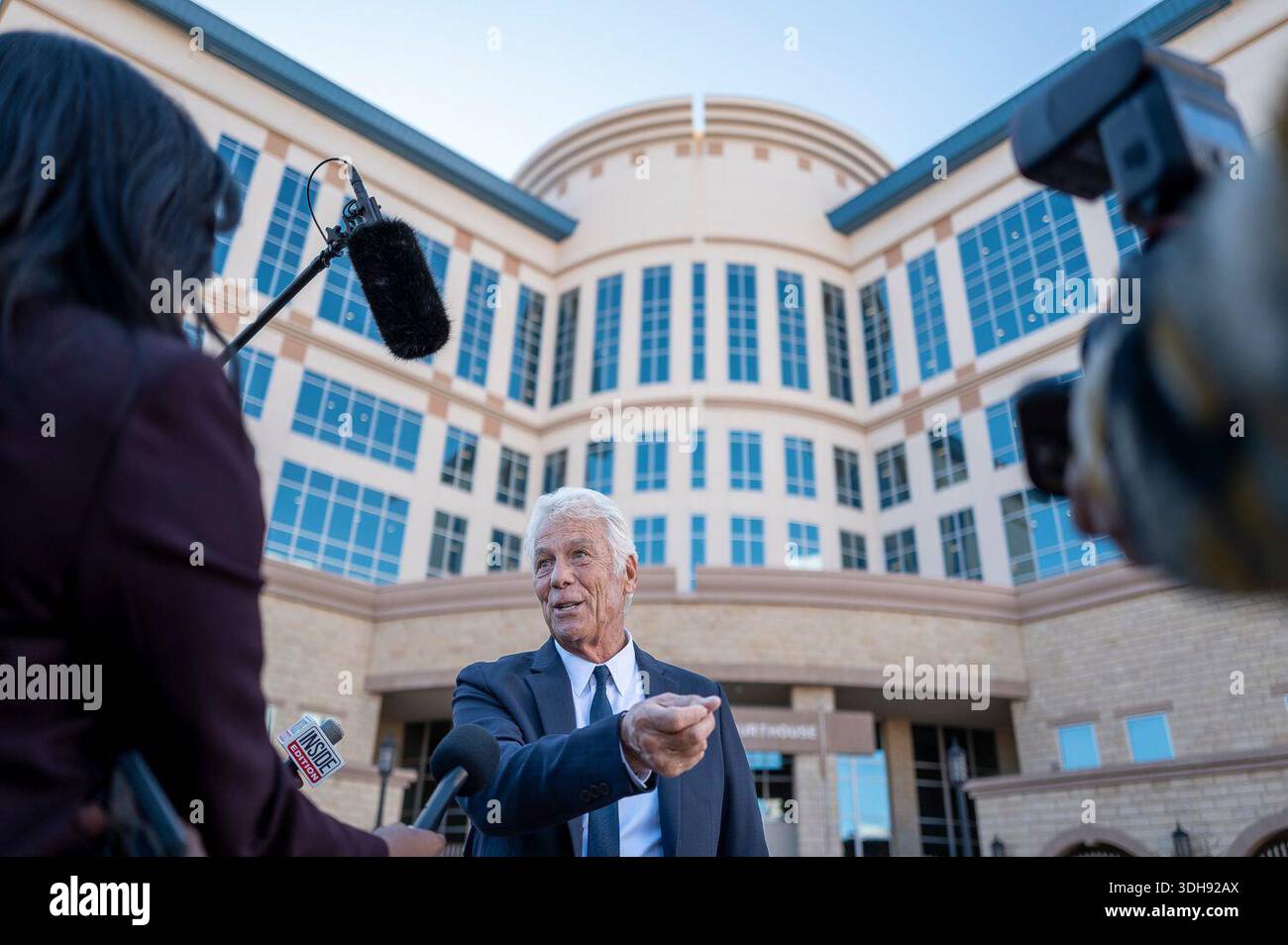 Actor Timothy Busfield's lawyer Larry Stein stands in front of the ...